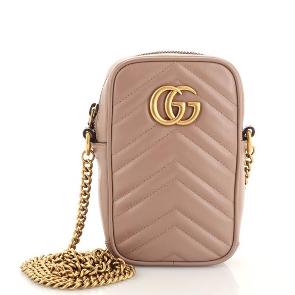 Gucci | Bags | Gucci Gg Marmont Vertical Phone Crossbody Bag Matelasse ...
